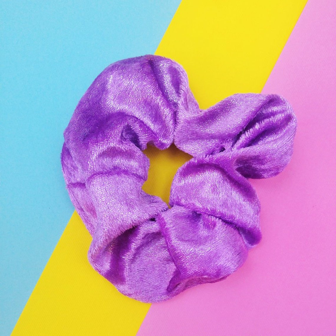 Purple Glitter Velvet Scrunchie Nu Goth Soft Grunge Plum - Etsy