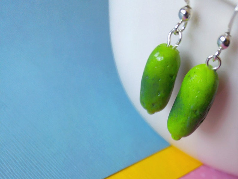 Cute Pickle Earrings Miniature Fake Food Jewelry Polymer Clay | Etsy