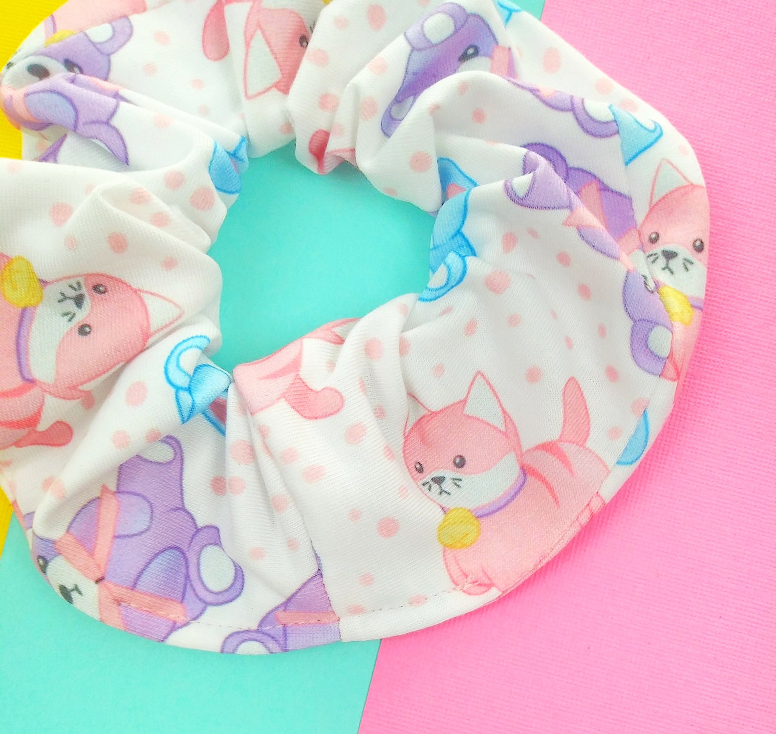 Kawaii Plushie Scrunchie Cute Baby Cats Bunnies and Bears | Etsy