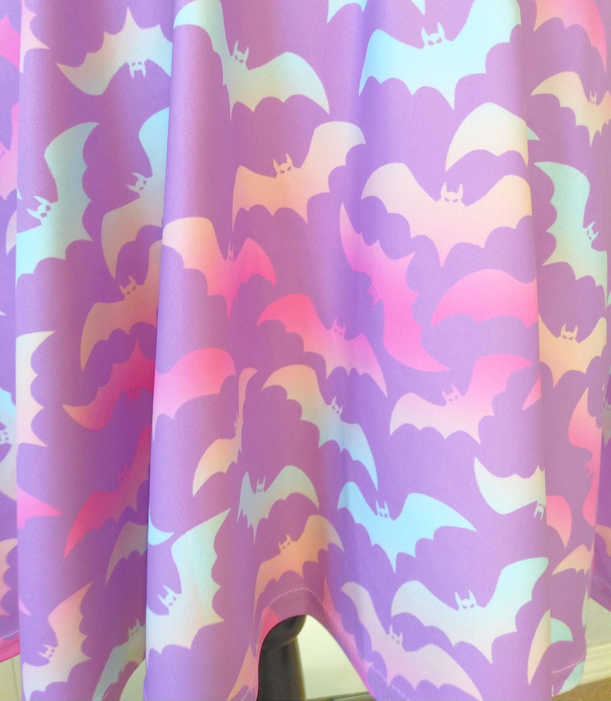 Pastel Bats Skater Skirt Kawaii Skirt Featuring Rainbow Bats | Etsy