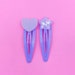 Purple Hair Clips Heart and Star Hair Clips Kawaii Fairy - Etsy