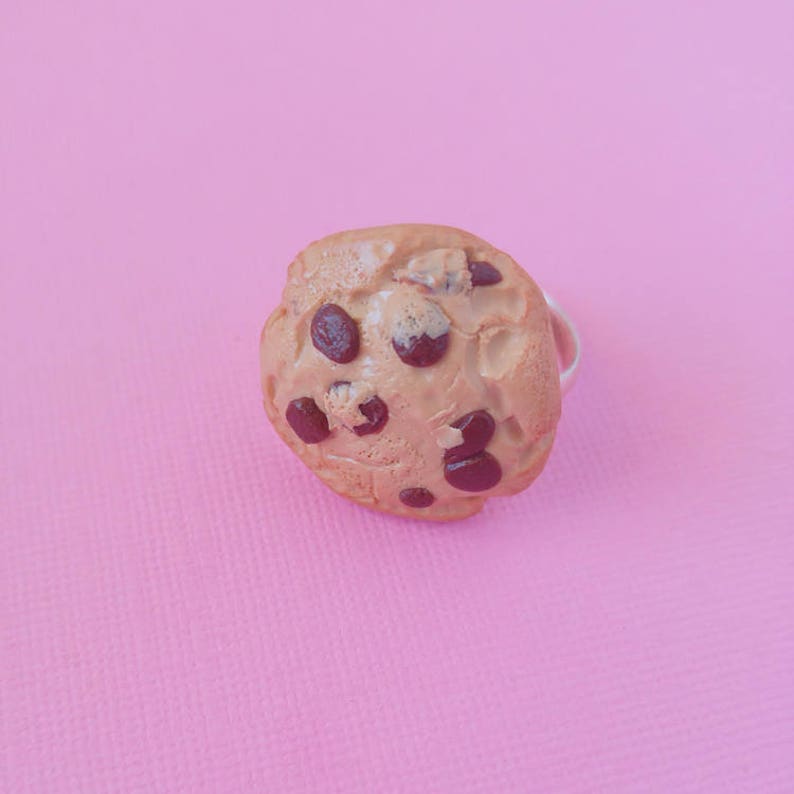 Chocolate Chip Cookie Ring Miniature Cookie Clay Food Ring - Etsy