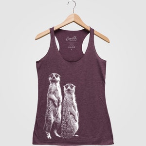 Meerkat Tank Top, Women’s Racer Back Top, Graphic Tee, Gift for Women ...