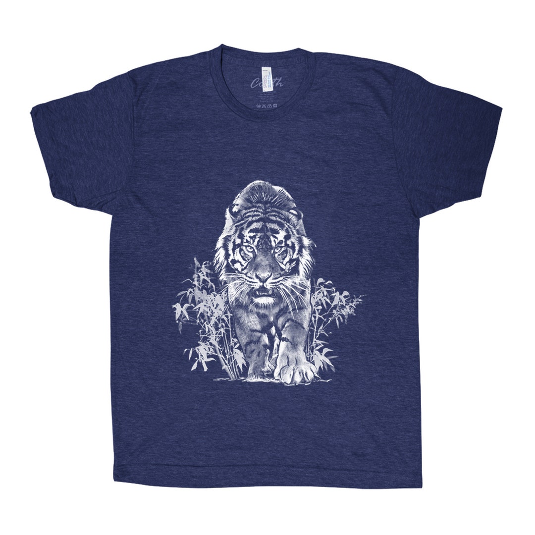 Tiger Graphic Tee: Screenprint Animal T-shirt - Etsy