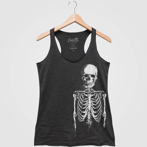 Halloween Skeleton Women Tank Top Triblend Racerback Tank Top - Etsy