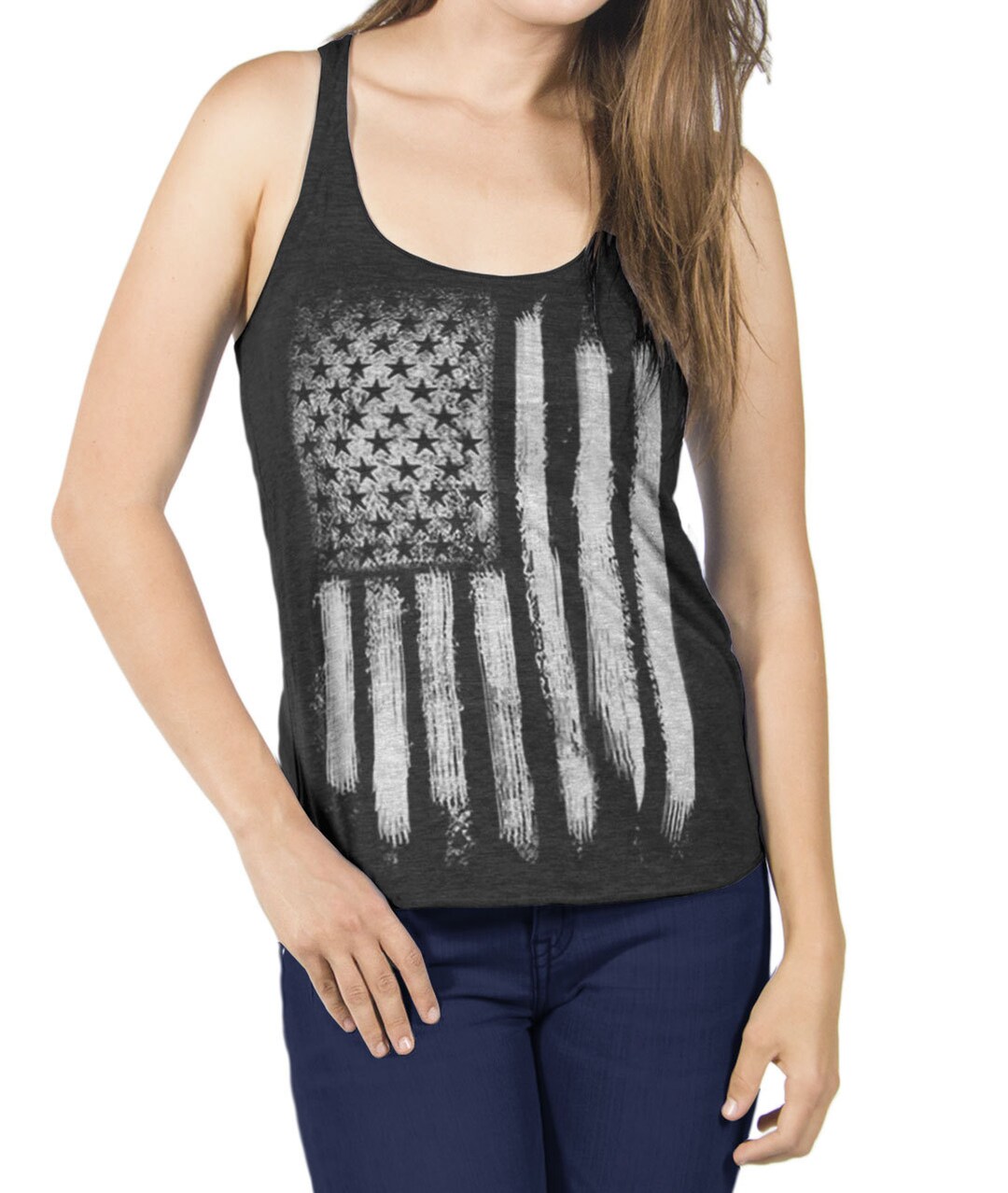 American Flag, USA Tank Top, Graphic Tee, Racerback Womens Clothing ...