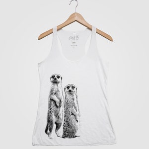 Meerkat Tank Top, Women’s Racer Back Top, Graphic Tee, Gift for Women ...