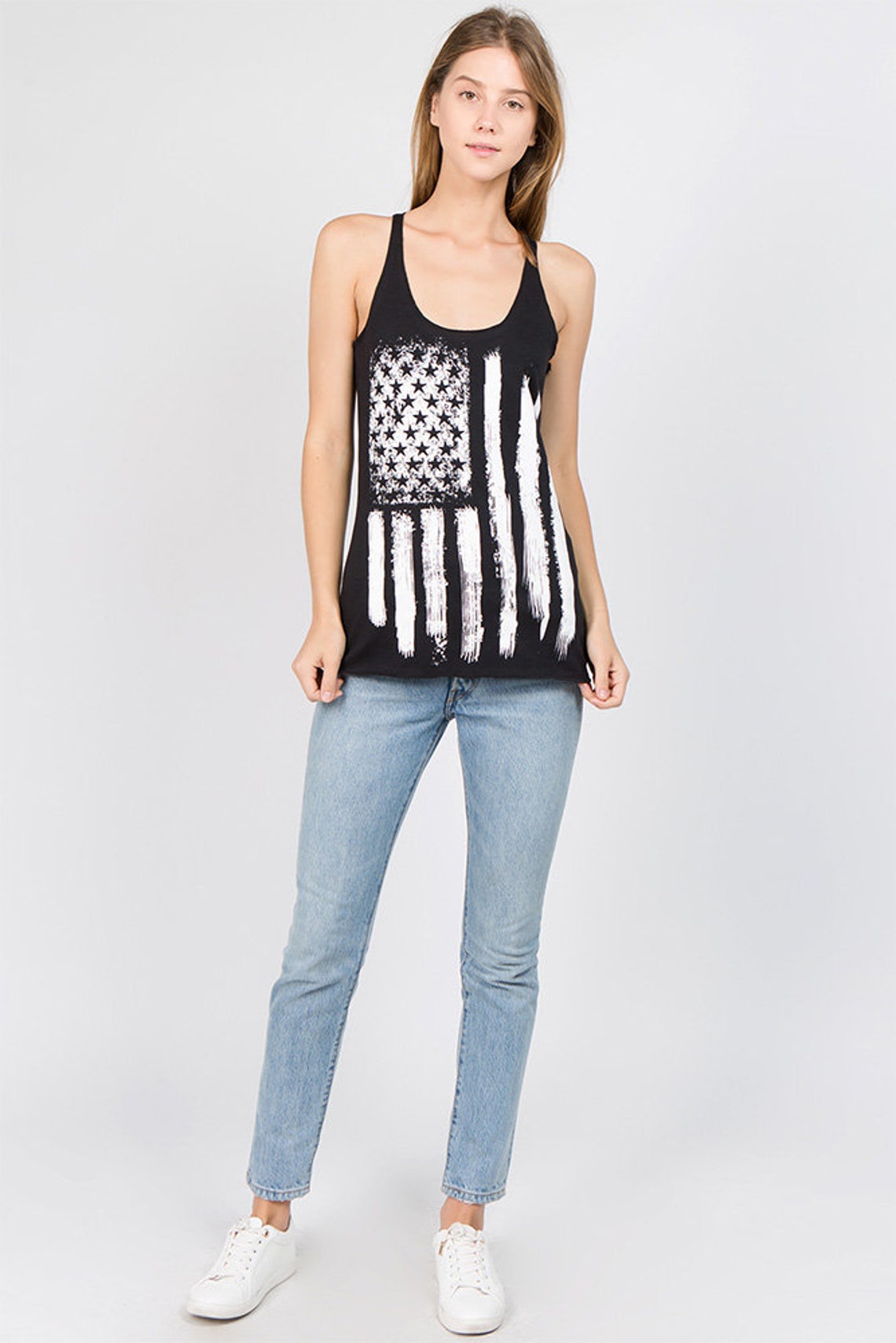 US Flag Tank Top Women's Tank Top American Flag Tank - Etsy