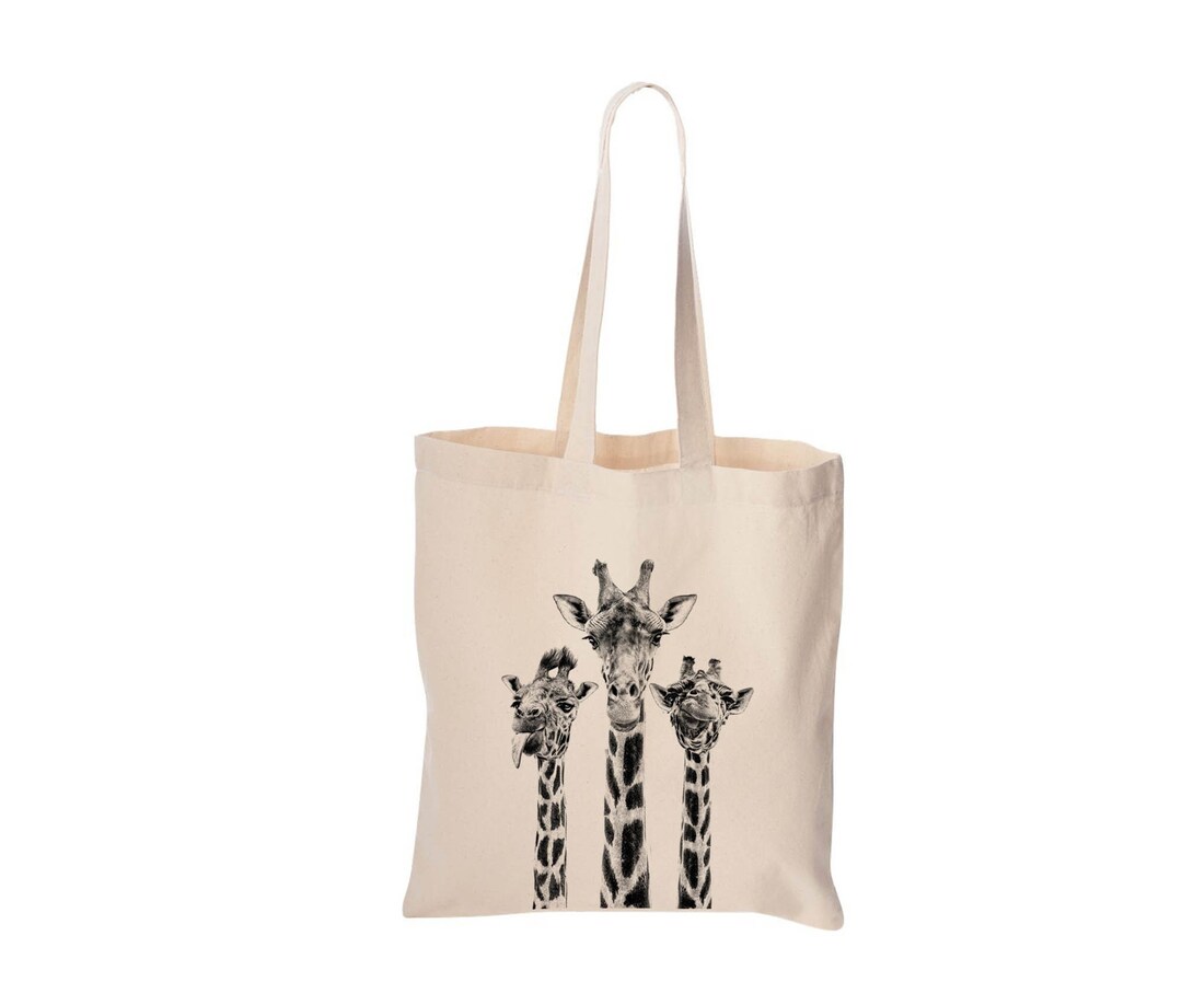 Giraffe Tote Bag Ready to Ship Cute Bag Grocery Bag - Etsy
