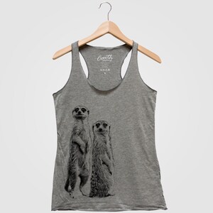 Meerkat Tank Top, Women’s Racer Back Top, Graphic Tee, Gift for Women ...
