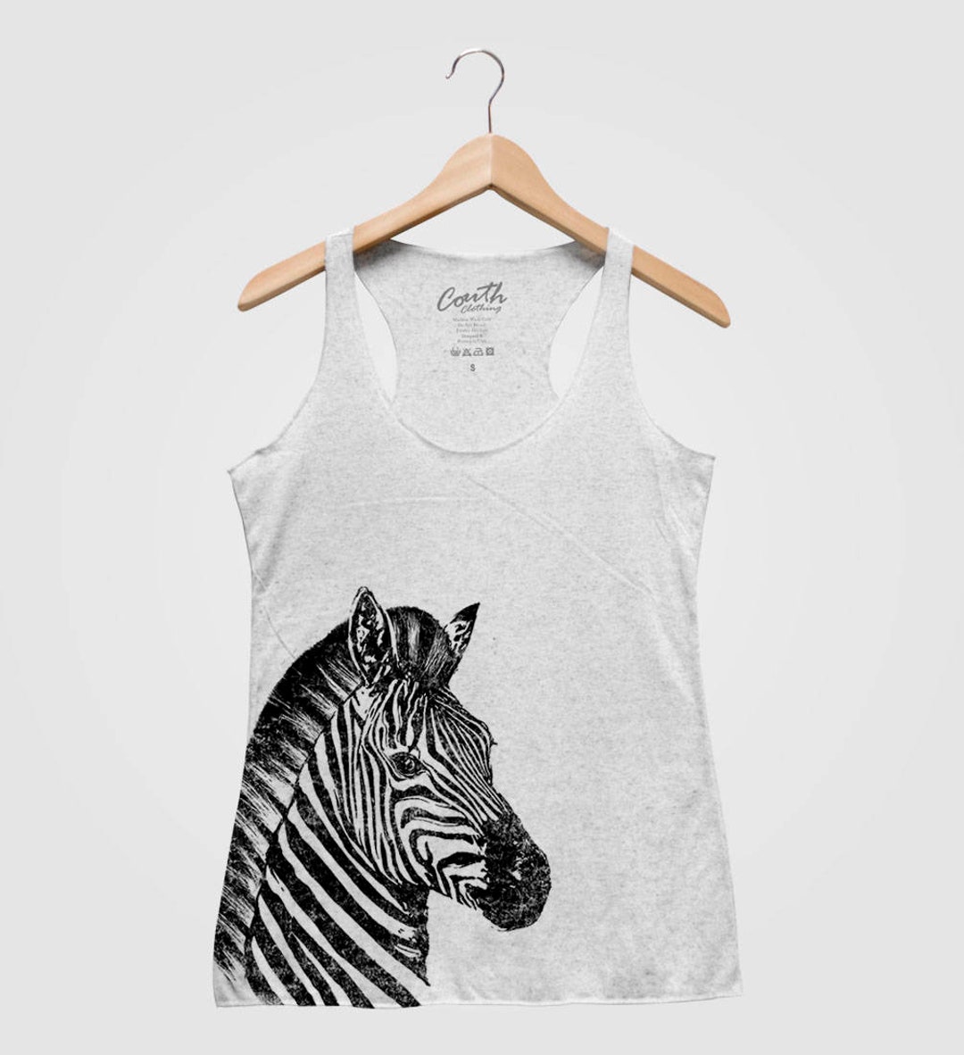 Zebra Tank Top Womens Tank Top Triblend Racerback Tank Etsy