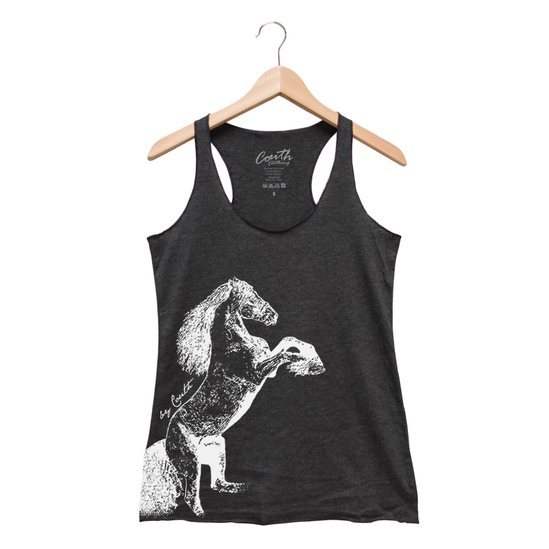 Horse Tank Top, Women's Tank Top, Animal Print Tee, Racerback Tank Top ...