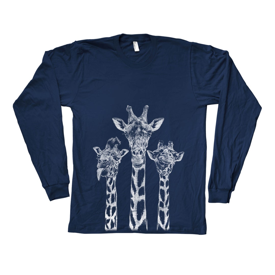 Giraffe Long Sleeve T-shirt: Unisex Screen Print Graphic Tee - Etsy