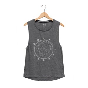 Zodiac Muscle Tank Top, Women Tank Top, Astrology Shirt, Birth Sign ...