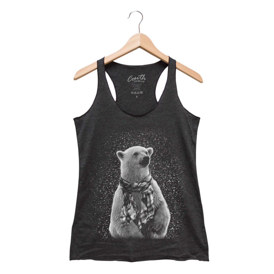 Polar Bear Tank Top, Bear Shirt, Cute Tank Top, Christmas Gift ...