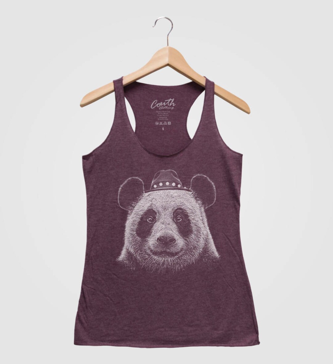 Panda Tank Top, Womens Tank Top, Bear Tank Top, Panda Tank Top, Animal ...