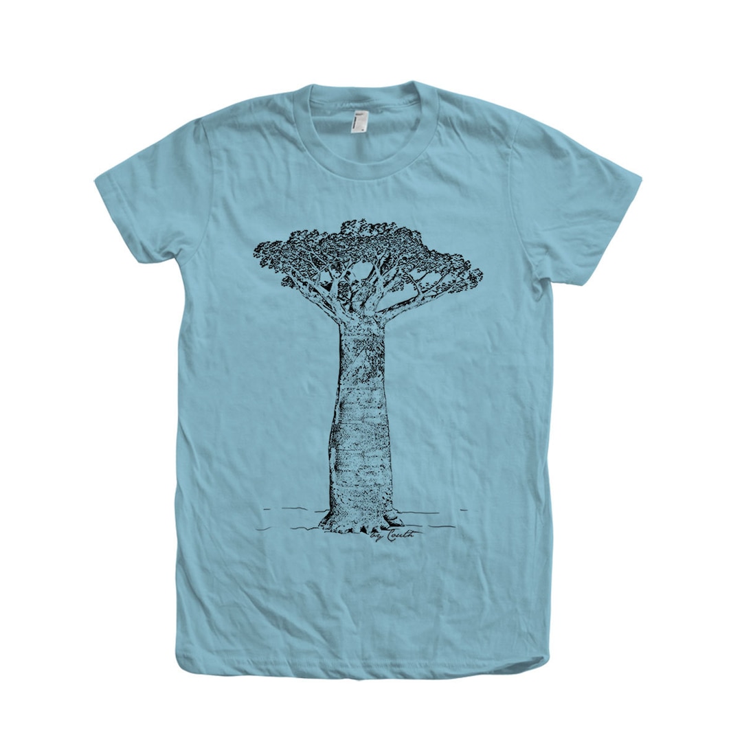 Womens Junior Tshirt Baobab Tree Tshirt Custom Hand Screen - Etsy