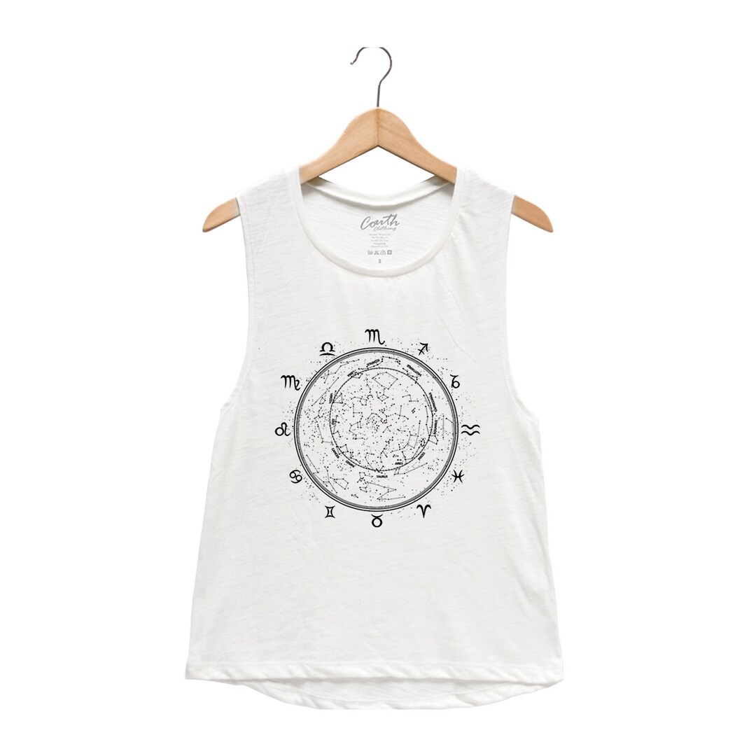 Zodiac Muscle Tank Top, Women Tank Top, Astrology Shirt, Birth Sign ...