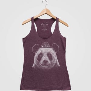 Panda Women Tank Top Funny Animal Print Graphic Shirt Triblend ...