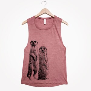 Meerkat Tank, Tank Top for Women, Muscle Tee, Animal Shirt, Cute Summer ...