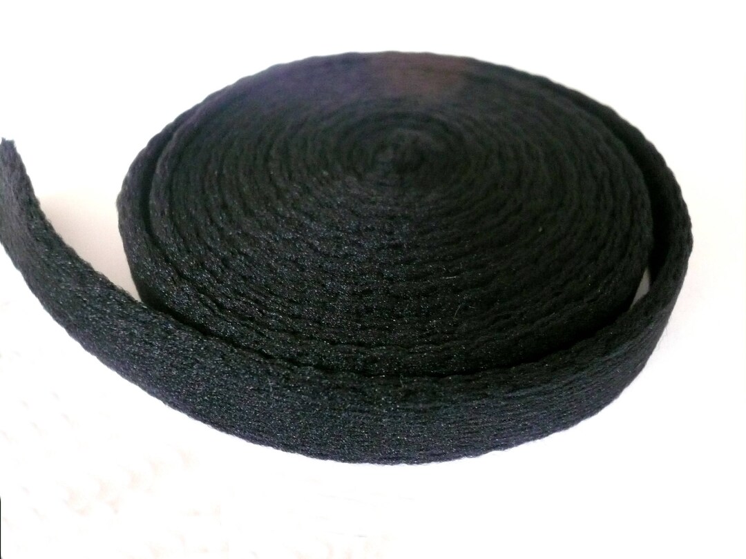 Bra/ Lingerie Wire Casing / Channeling. 10mm Plush Back. Black Colour ...