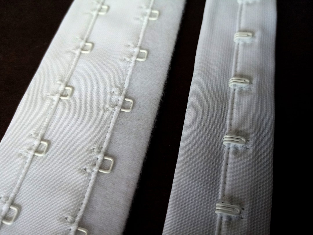 Continuous Hook and Eye Tape. 2 Rows of Eyes . White Colour. 44mm | 1.7 ...