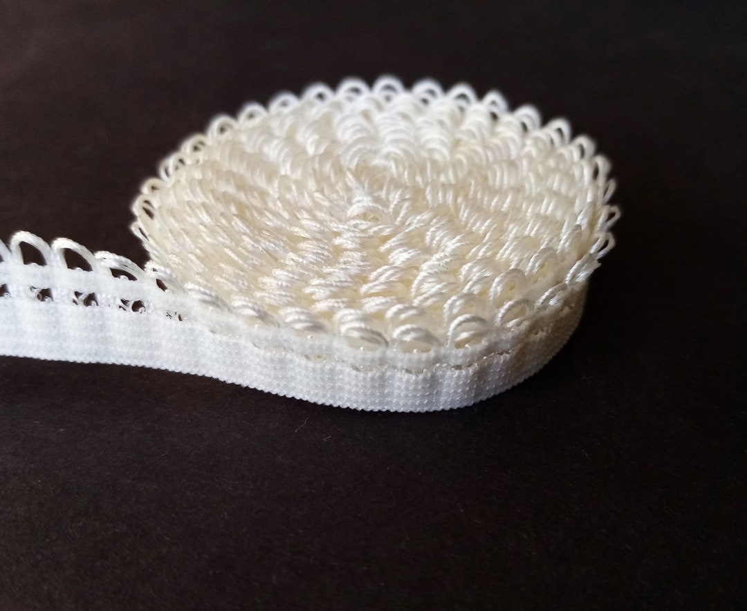 Bra and Knicker Making Trim. Looped Elastic. Ivory/ Cream Shade. 6 ...