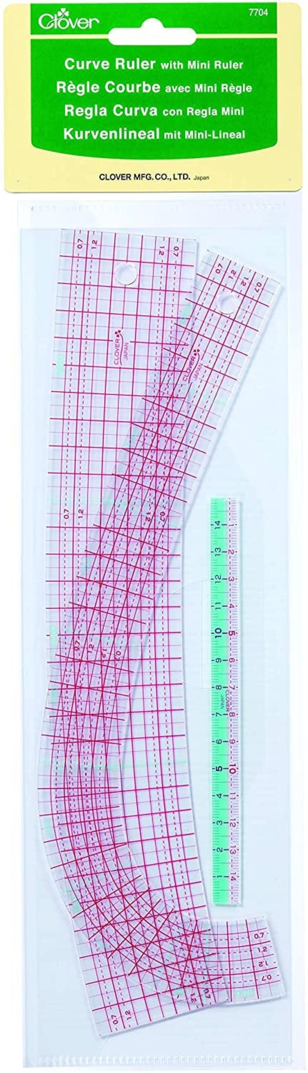Clover Flexible Curved Ruler Plastic Multi-coloured One Size - Etsy