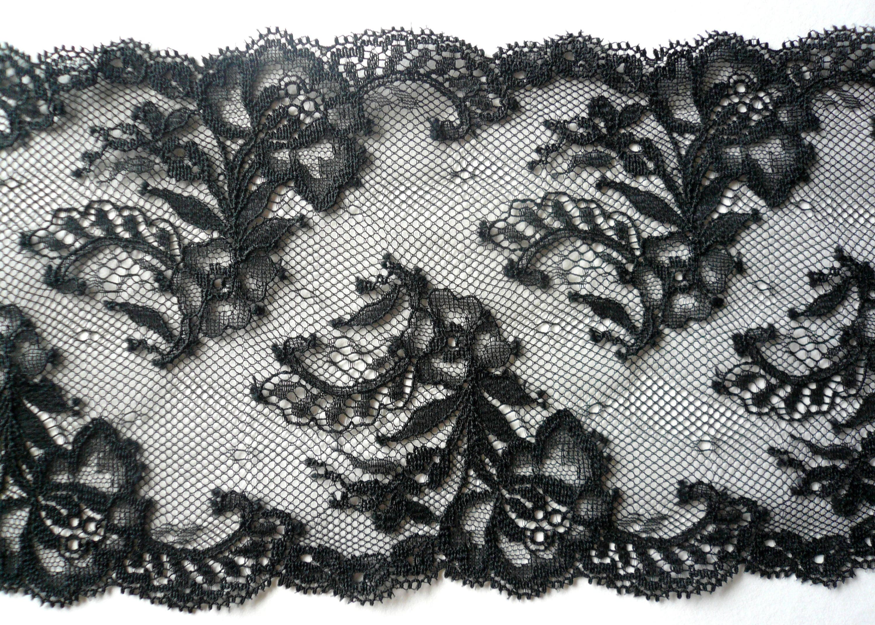 Beautiful Black Galloon Lace. Non Stretch. 135mm/ 5.25 Inches Wide - Etsy
