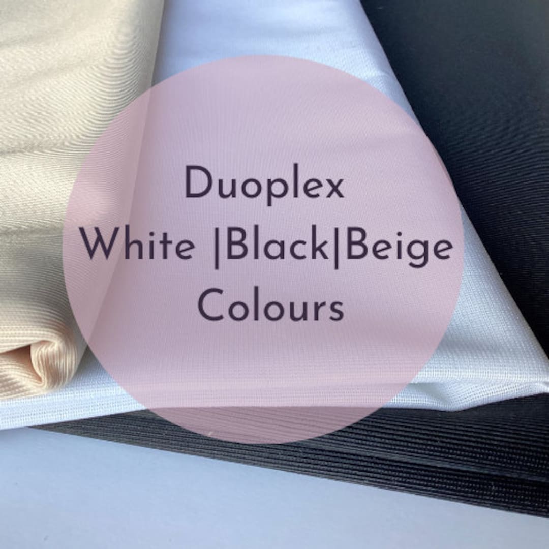 Duoplex. Low Stretch Bra Fabric. White | Beige | Black. 58-60″ (147-150 ...