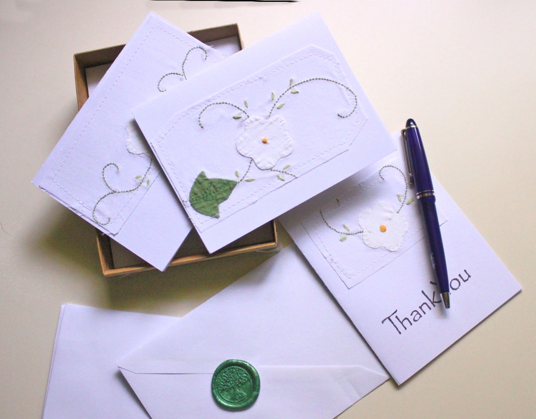 Lovely Green Letter Writing Note Cards, Sentimental Blank Cards ...