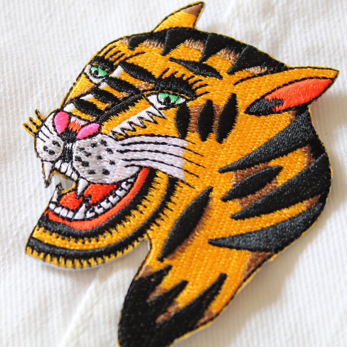 Bert Grimm Tiger Tattoo Embroidered Patch Iron Sew on Badge Lou Woof - Etsy