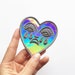 Crying Heart Holographic Embroidered Patch Iron on Badge Tattoo Design ...