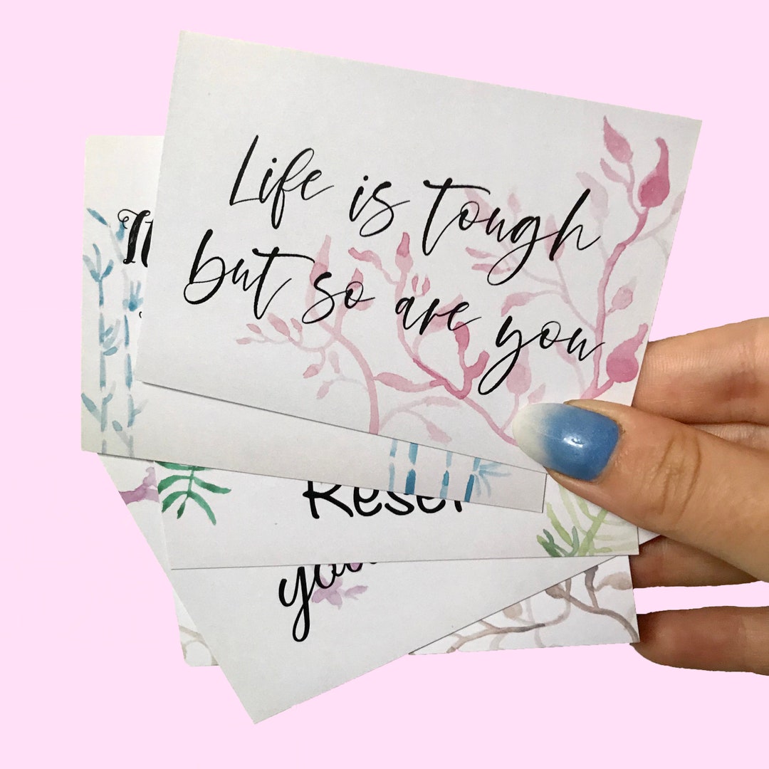 MINI Self Care Postcards Set of 5 A7 Art Prints With Motivational ...