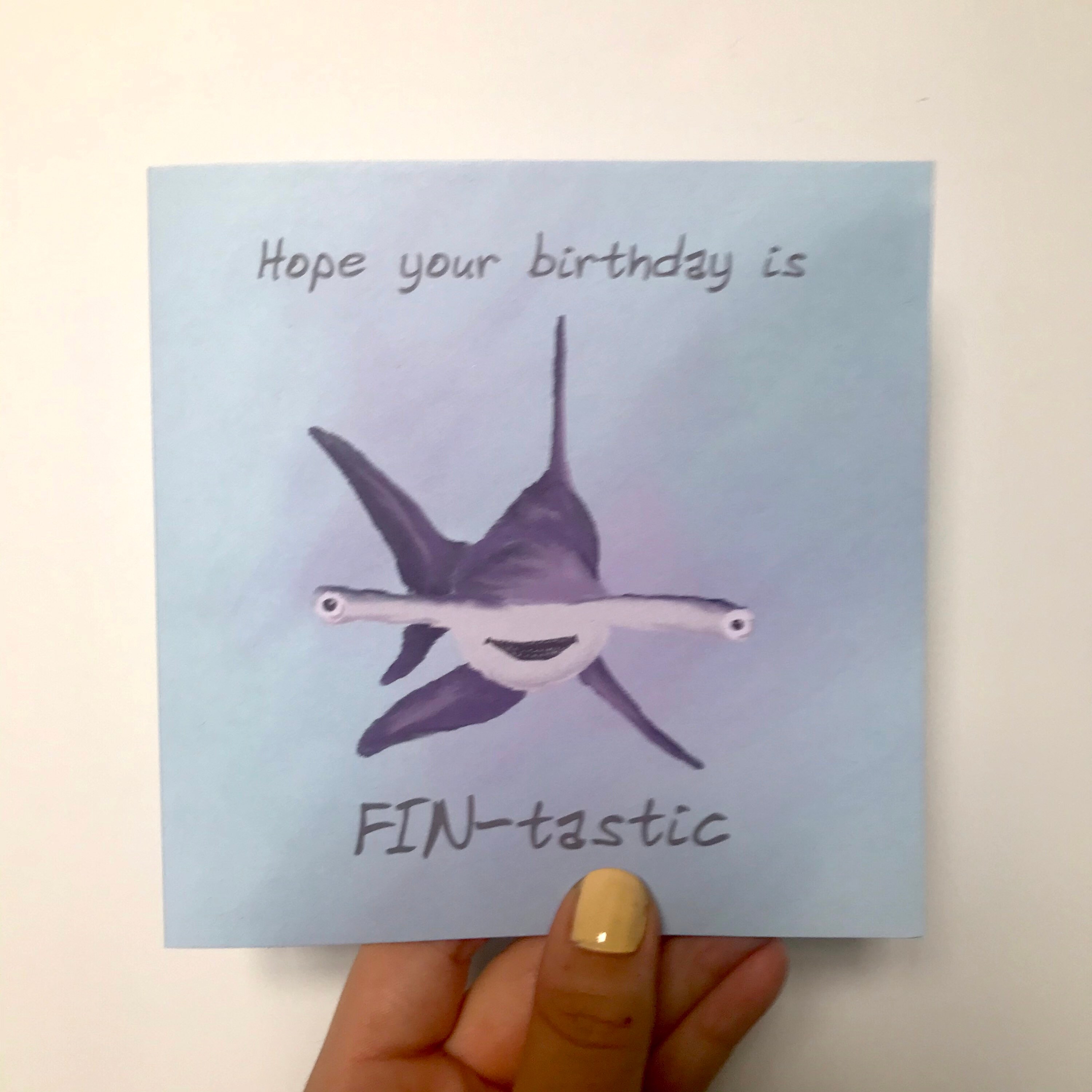 Fin-tastic Shark Birthday Card Funny Greetings Card Happy | Etsy