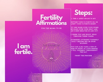 50 Printable Fertility Affirmation Cards, Trying to Conceive ...