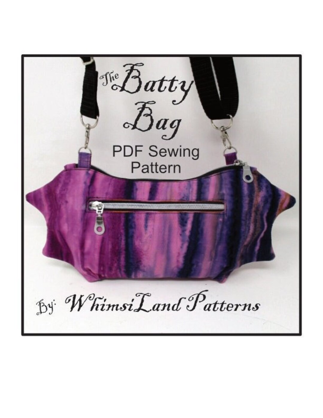 Bat Shaped Purse PDF Sewing Pattern Easy Simple Sewing Handmade Gift ...
