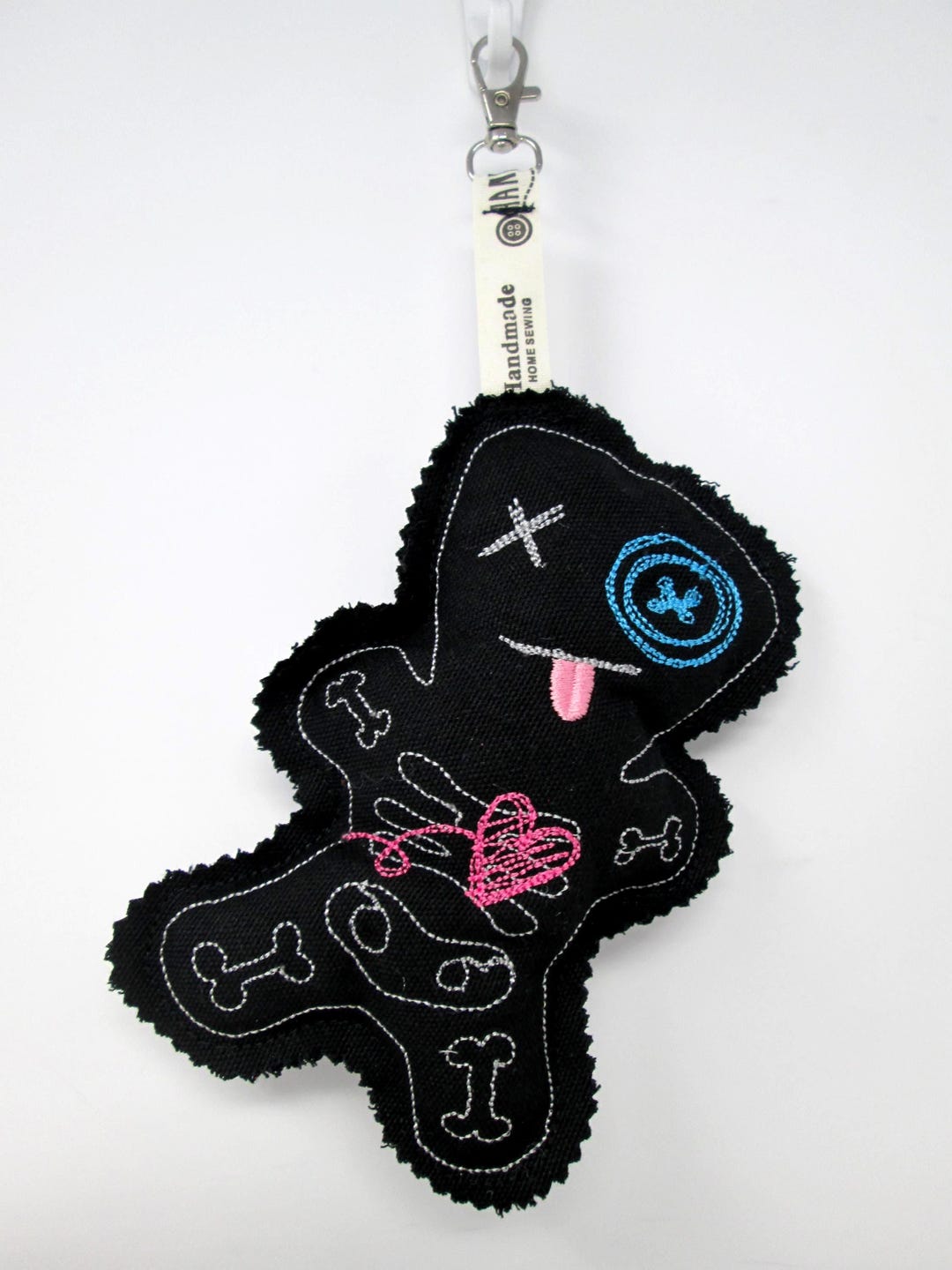 Voodoo Doll Plush Purse Bag Charm Keychain Pin Cushion Halloween Blue ...
