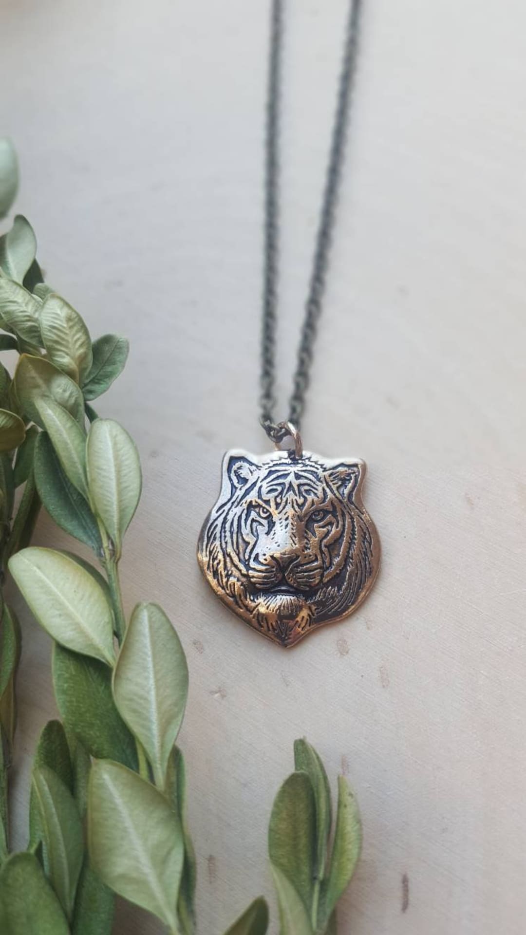 Gold Tiger Necklace, Gold Tiger Pendant, Gold Tiger Jewelry, Tigers ...