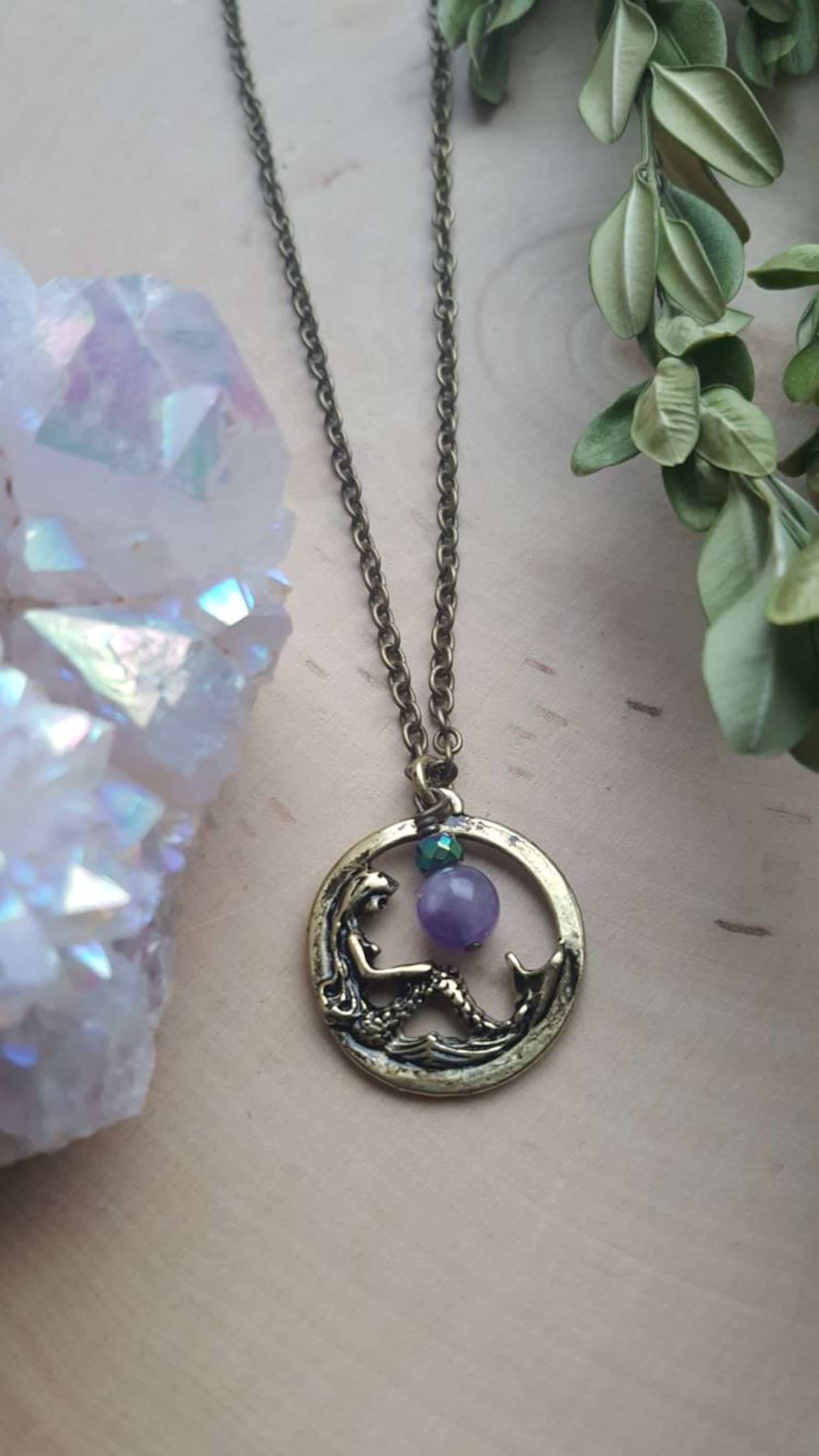 Mermaid Necklace Mermaid Jewelry Girls Mermaid Necklace | Etsy