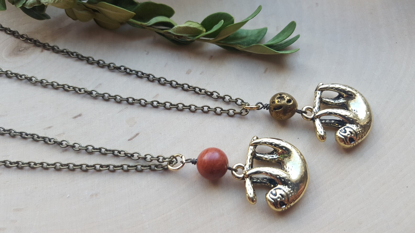 Sloth Necklace Cute Sloth Gift Sloth Pendant Gold Sloth - Etsy