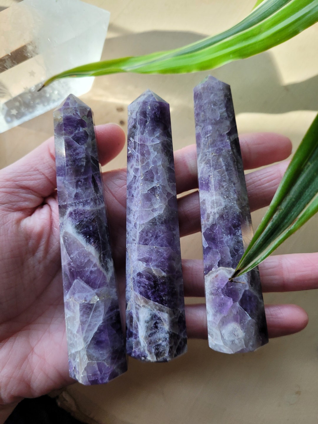 Amethyst Tower, Purple Amethyst Crystal, Amethyst Stone Obelisk, Grief ...