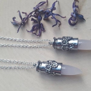 Rose Quartz Bullet Necklace, Rose Quartz Jewelry, Heart Chakra Necklace ...