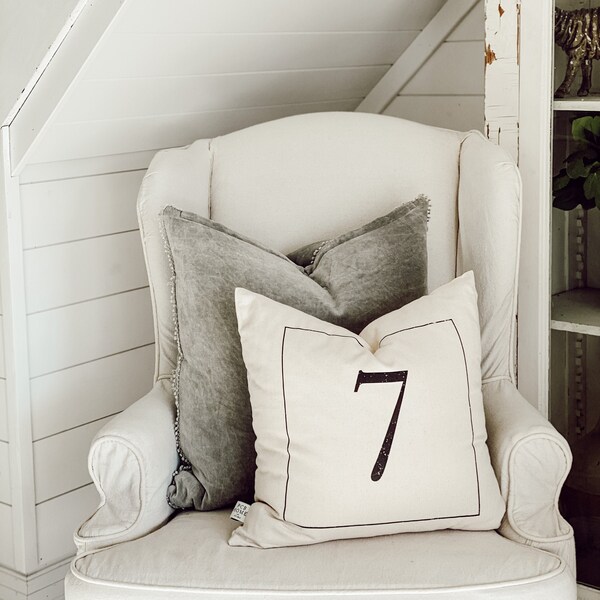 Number Pillow - Etsy