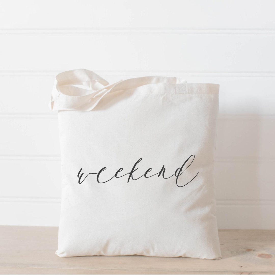 Tote Bags - Weekend | Cozy Home Gift, Weekend Tote Bag, Cozy Weekend ...