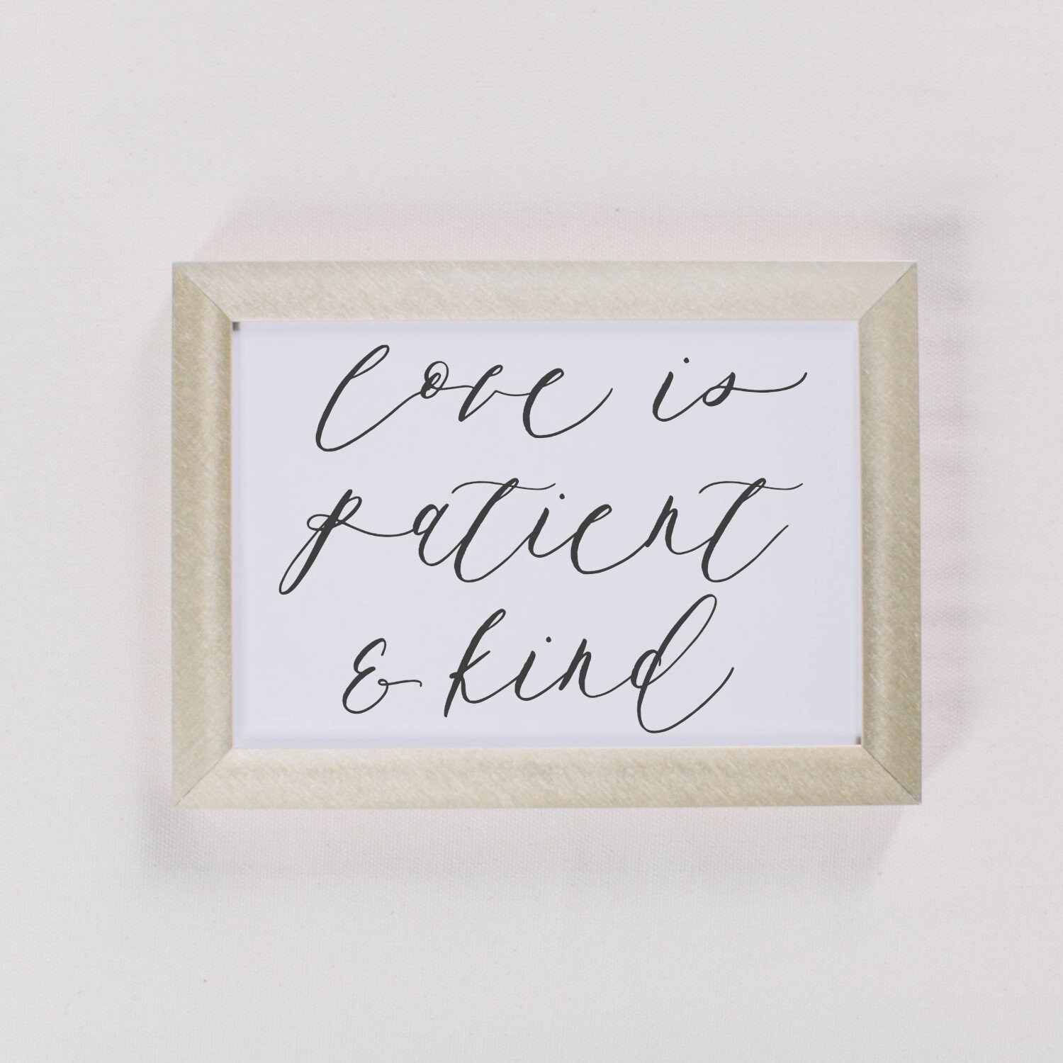 Calligraphy Print Love is Patient | Etsy