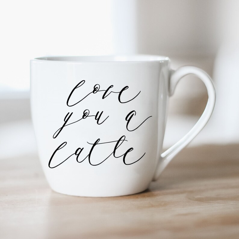 Ceramic Mug Love You a Latte Couple Wedding Gift | Etsy