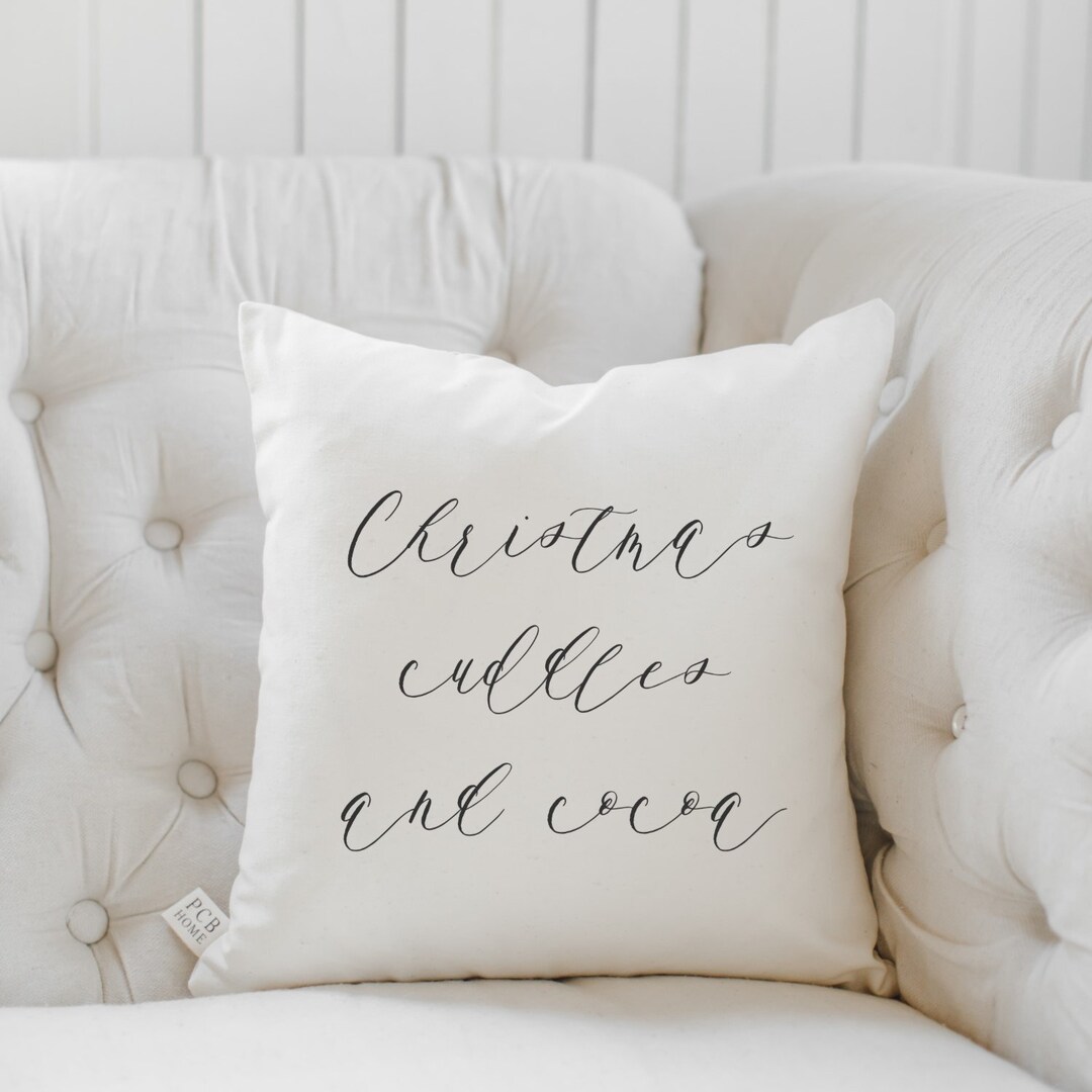 Throw Pillow Christmas Cuddles Christmas Decor - Etsy