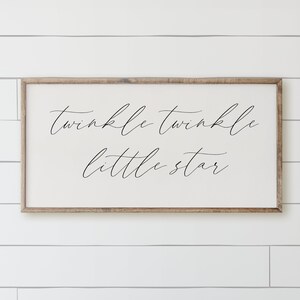 Wood Framed Sign - Twinkle Twinkle Little Star, Rustic Home Decor ...