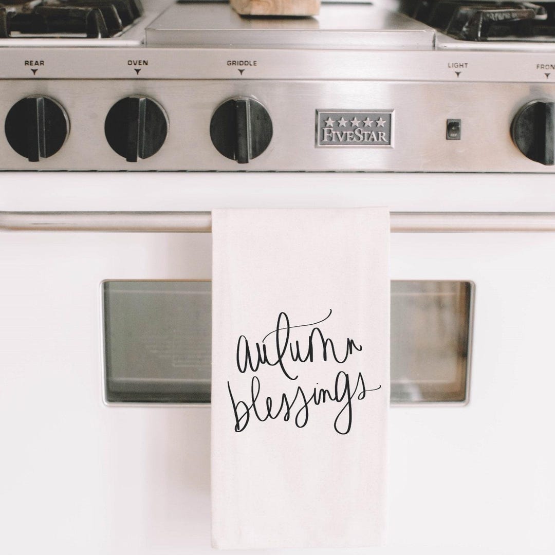 Tea Towel - Autumn Blessings | Thanksgiving Hostess Gift, Thanksgiving ...